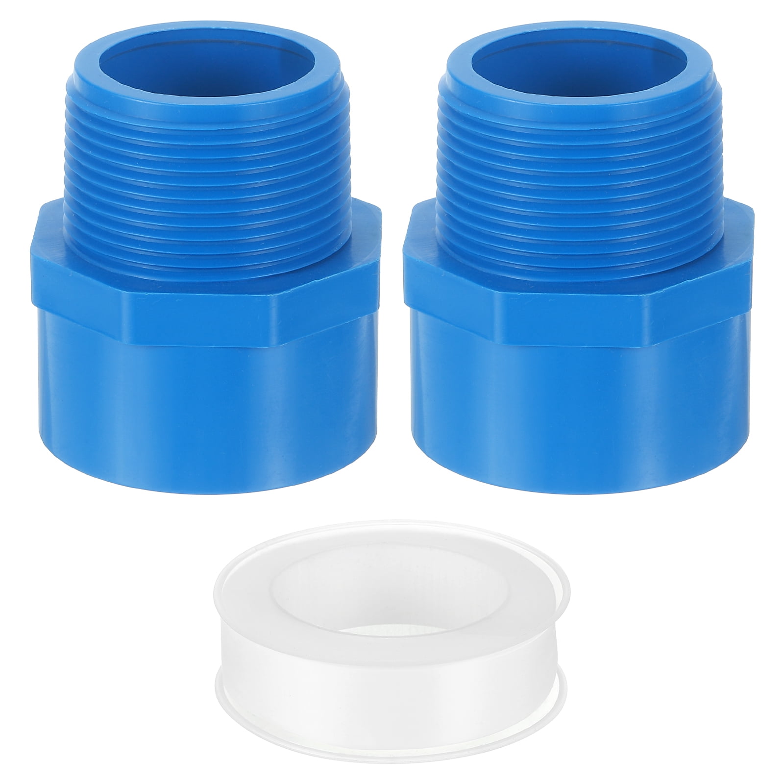 PVC Male Adapter Pipe Fitting, 2Pcs 50mm(2") 2-Way PVC Pipe Connectors ...