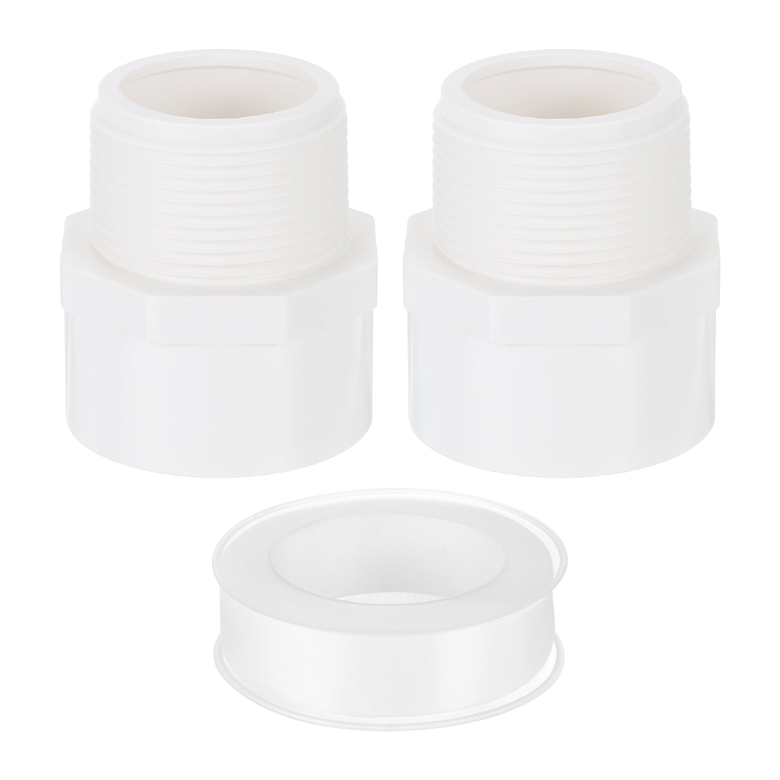 PVC Male Adapter Pipe Fitting, 2Pcs 50mm(2") 2-Way PVC Pipe Connectors ...