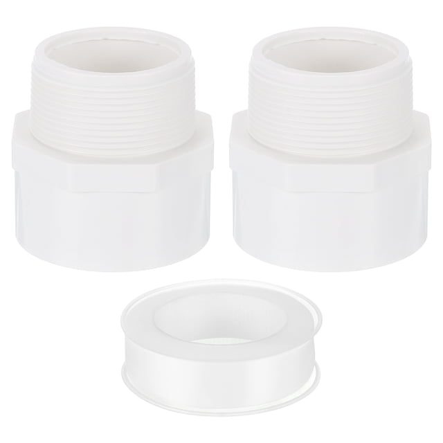 PVC Male Adapter Pipe Fitting, 2Pcs 63mm(2-1/2