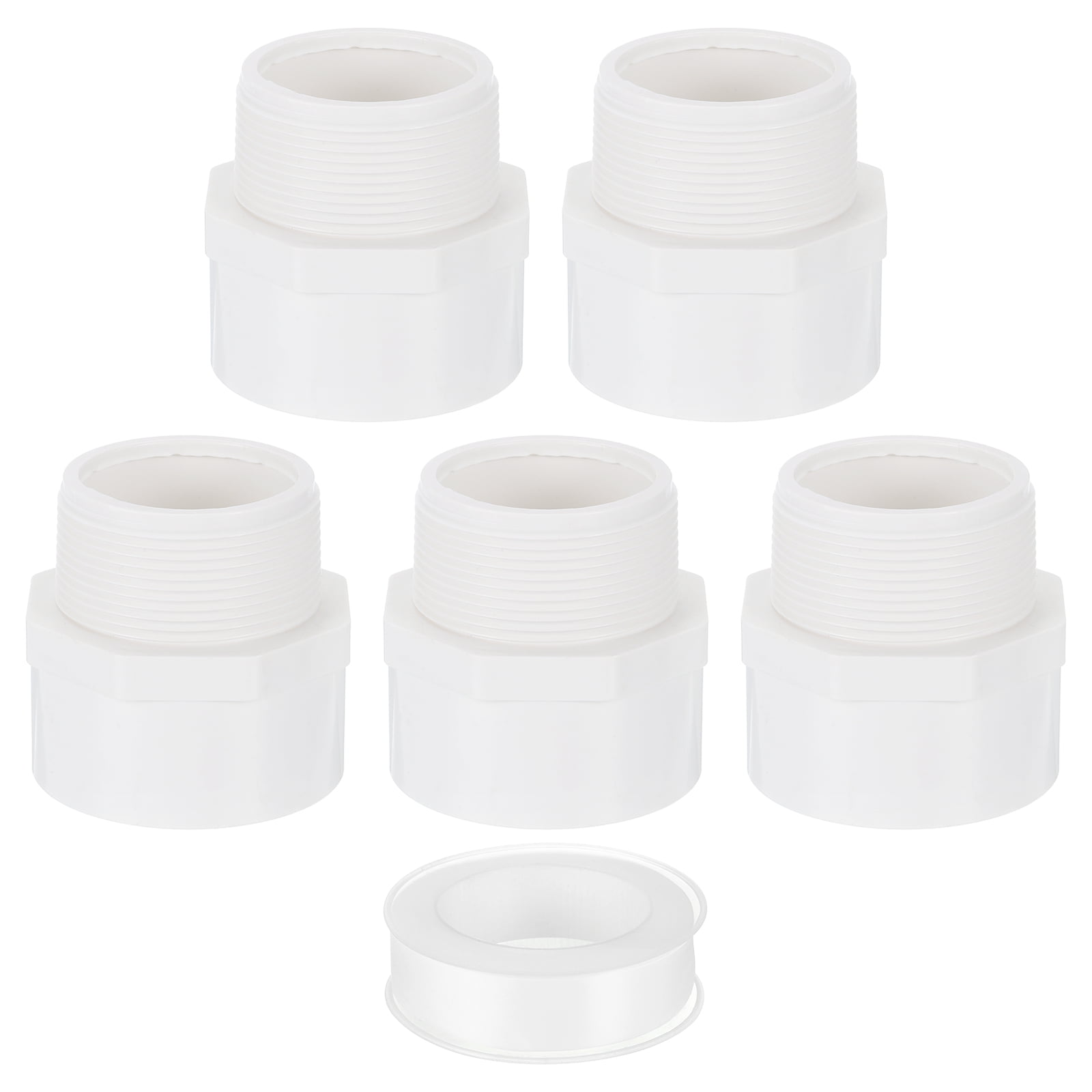 Male Adapter Pipe Fitting, 5Pcs 63mm(2-1/2") 2-Way Pipe Connectors with ...