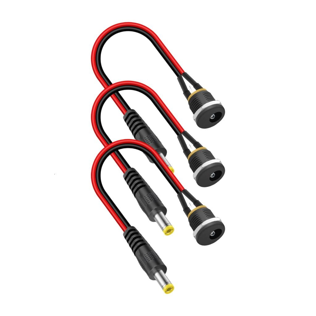 PVC Metal DC5525 Power Socket To Threaded Socket Cable Design For LED ...