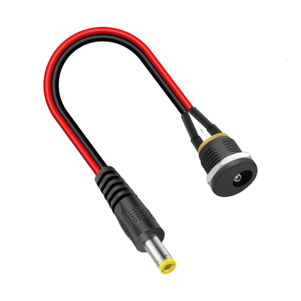 PVC Metal DC5525 Power Socket To Threaded Socket Cable Design For LED ...