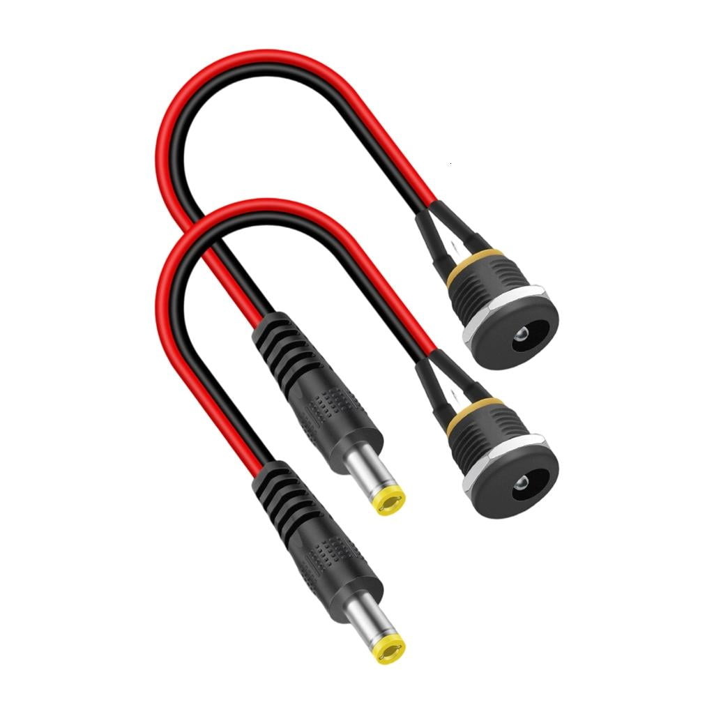 PVC Metal DC5525 Power Socket To Threaded Socket Cable Design For LED ...