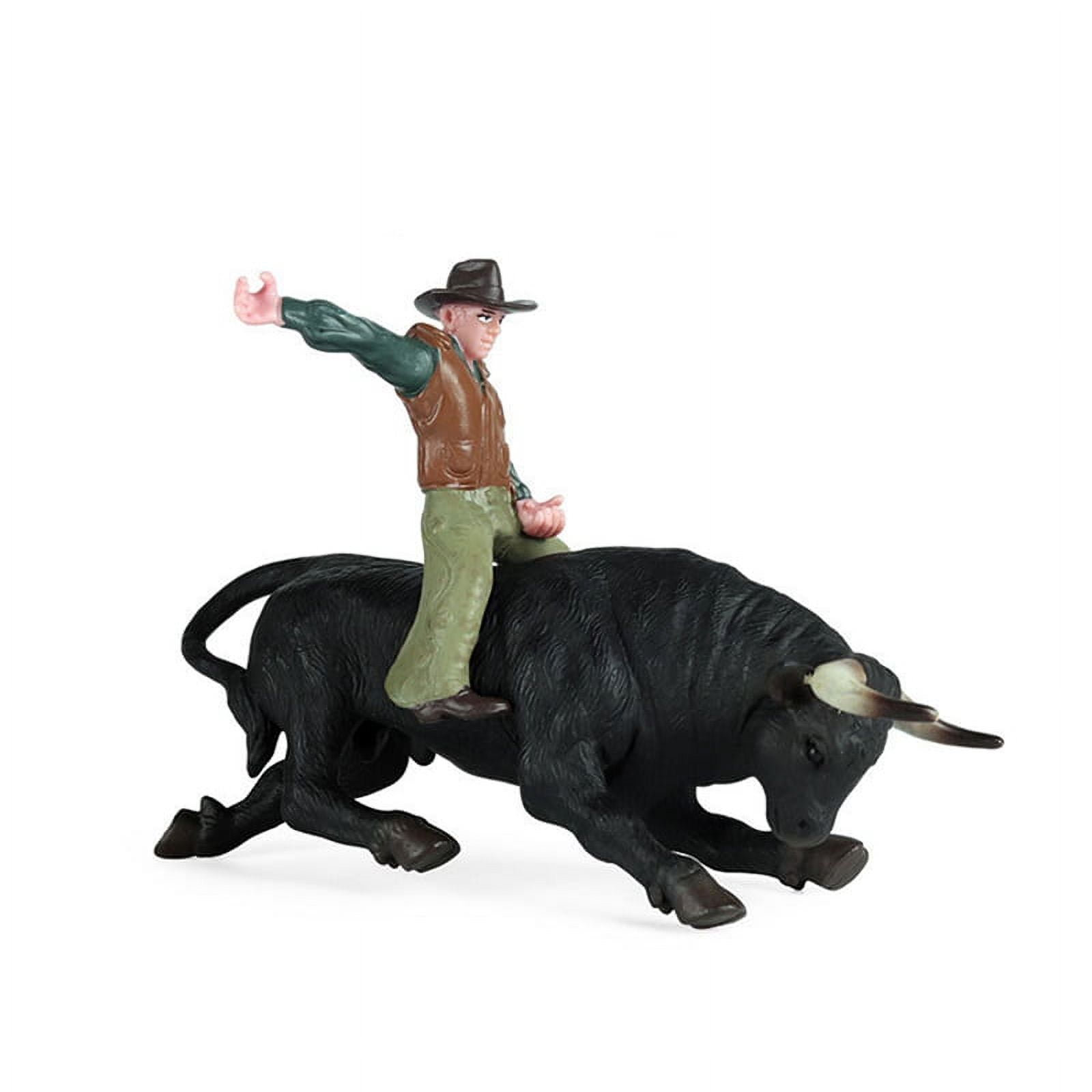 PVC Model Animal Toys Rodeo Bull with Collectible Static Plastic Toy ...
