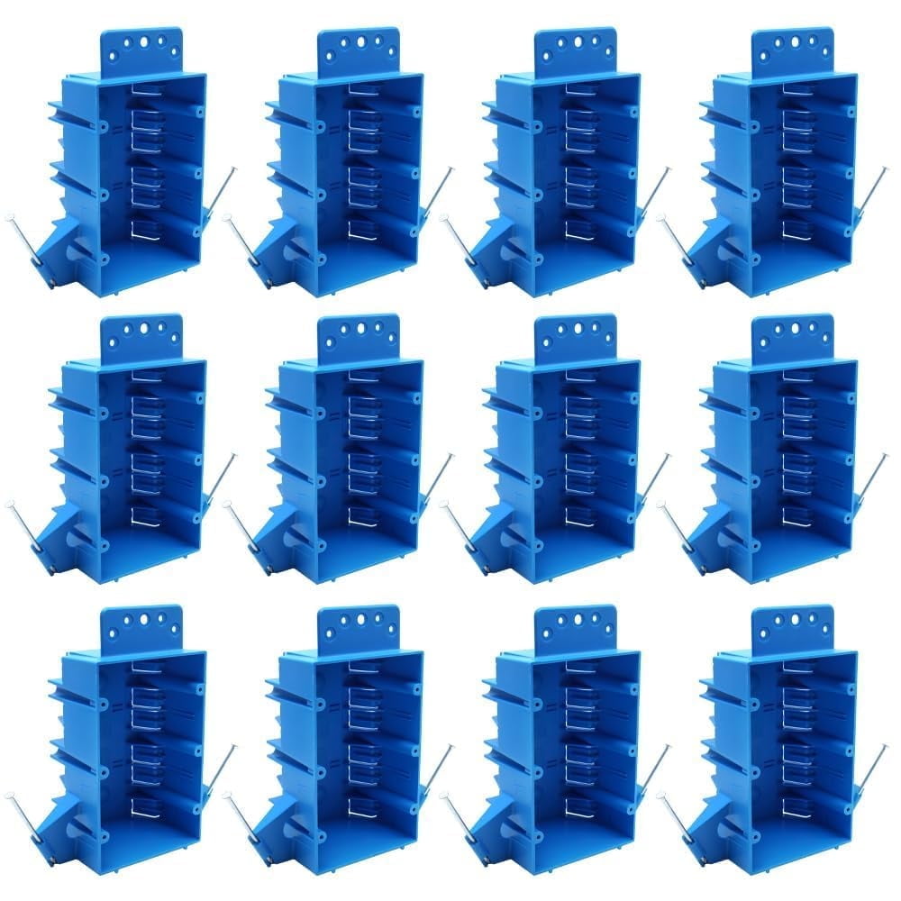 PVC New Work Electrical Outlet Box and Switch Box 3 Gang,5-7/8-Inch ...