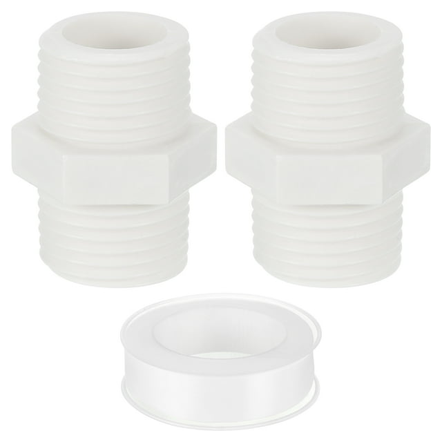 Mr Noodles 16-Pack 1/2 Inch PVC Male Thread Couplings - White PVC ...