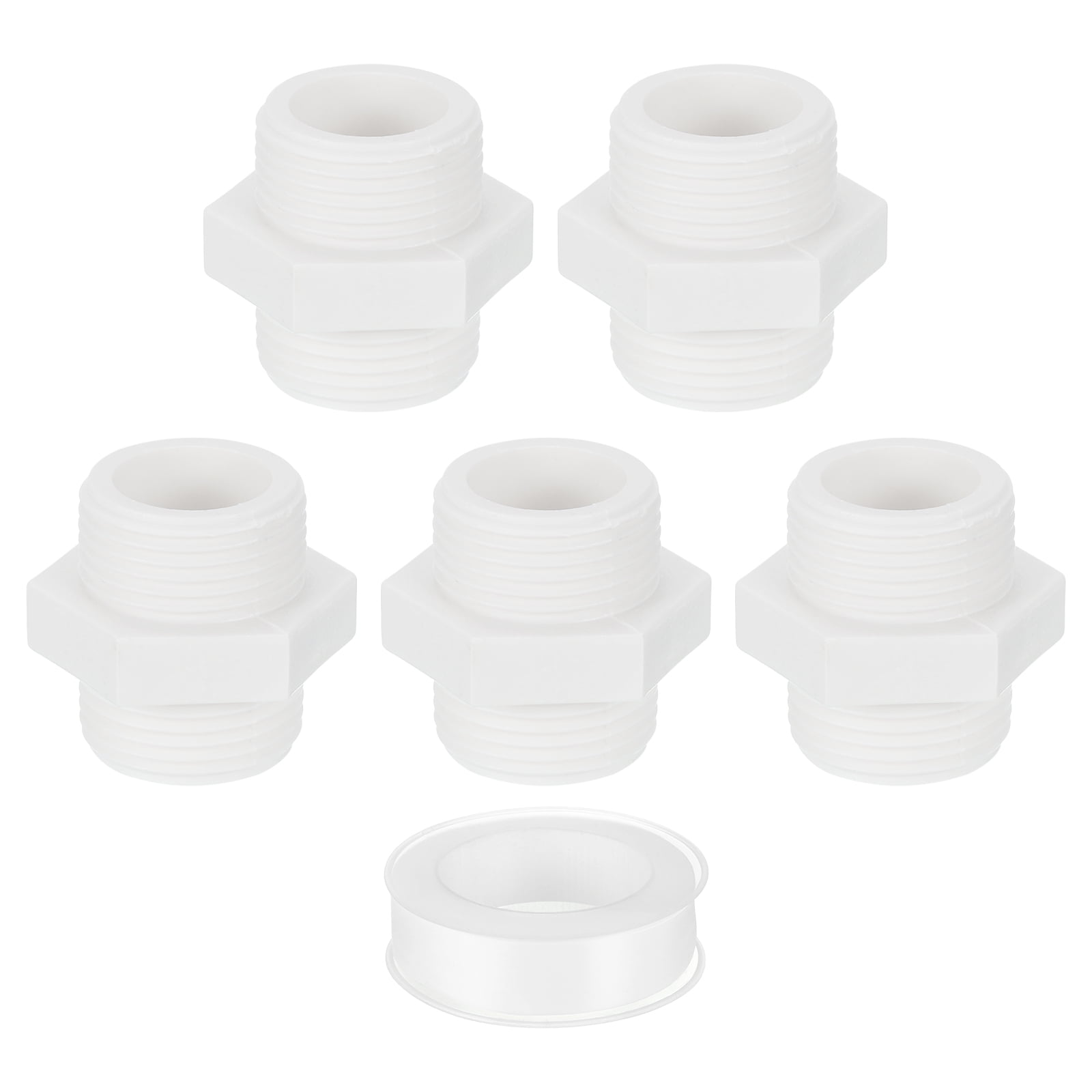 Nipple Male Thread Coupling Adapter Connector, 5Pcs 25mm(1") Pipe ...