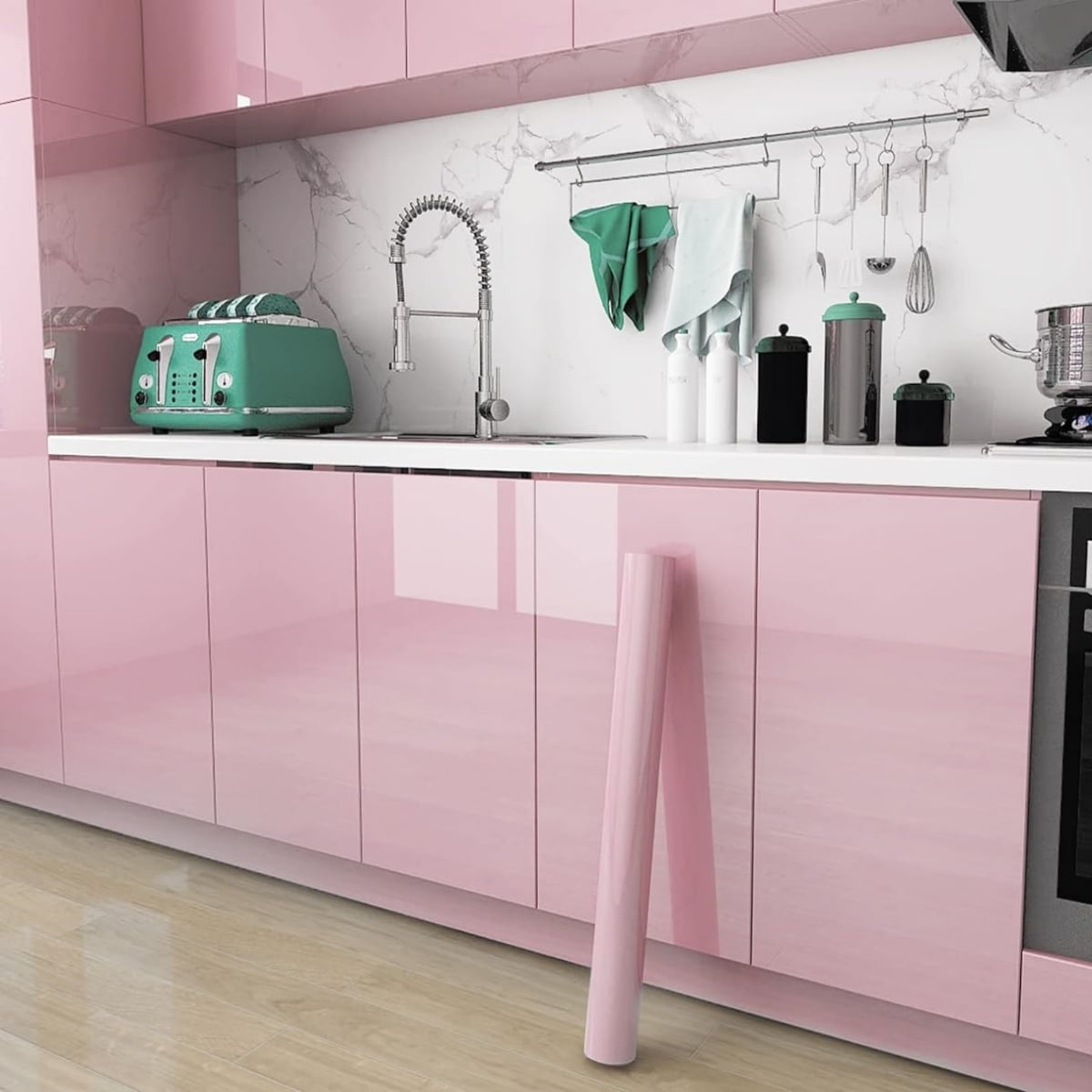 PVC Pearl Film Waterproof Wallpaper Room DIY Self-adhesive Black/White ...