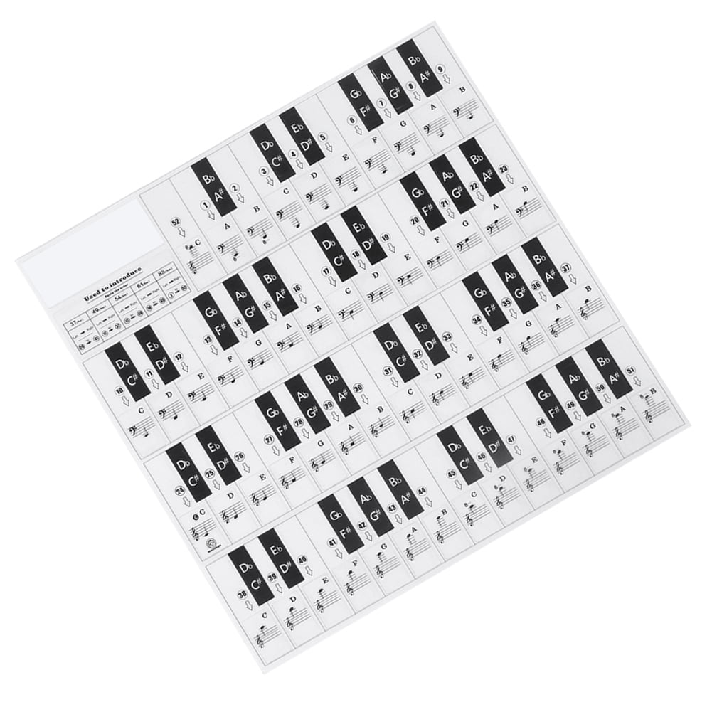 PVC Piano Stickers Piano Decor Environmentally Friendly Transparent ...