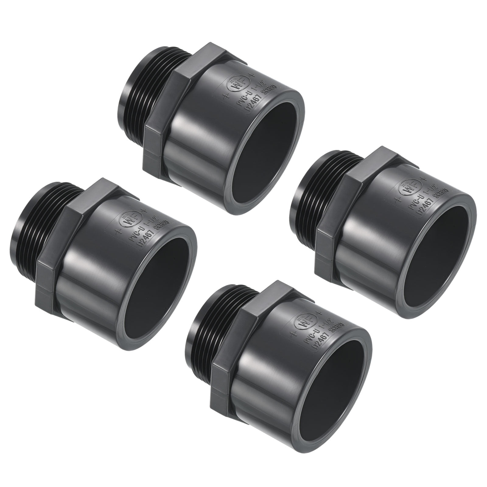 PVC Pipe Fitting 3/2NPT Male Thread 3/2" Socket Straight Connector ...