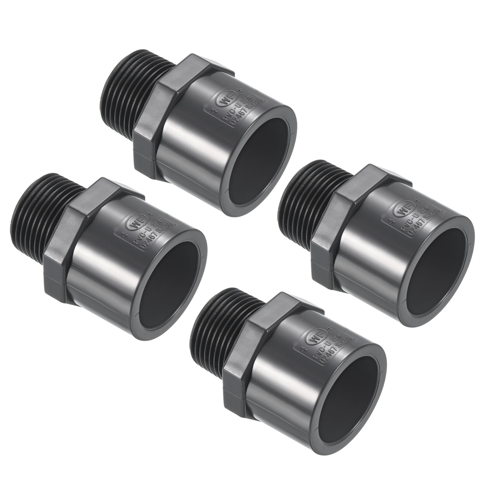 PVC Pipe Fitting 3/4NPT Male Thread 3/4" Socket Straight Connector ...