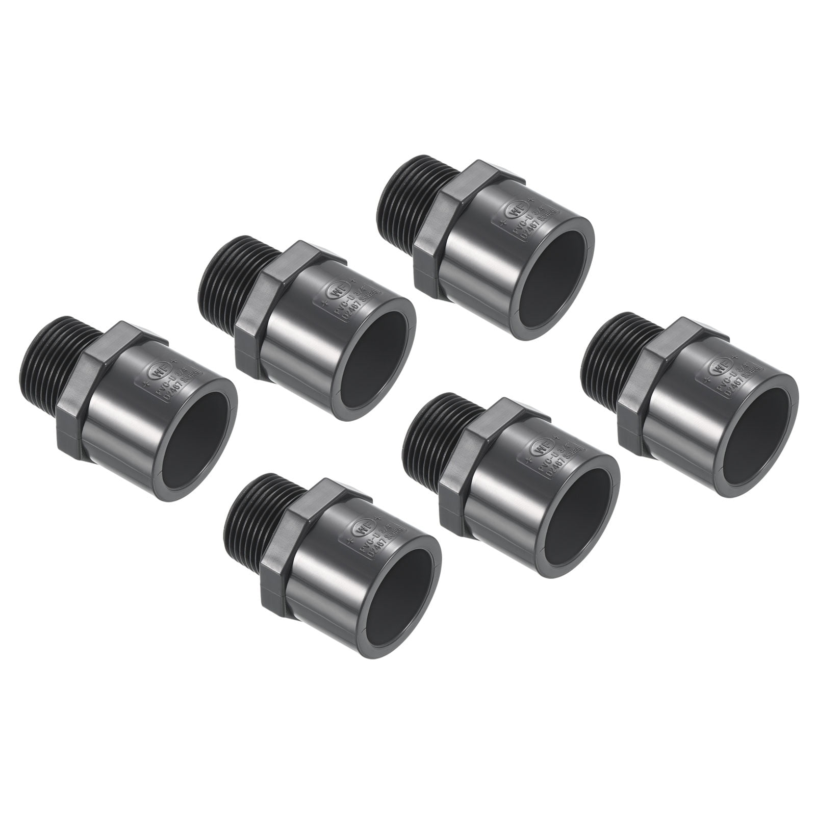 PVC Pipe Fitting 3/4NPT Male Thread 3/4" Socket Straight Connector ...