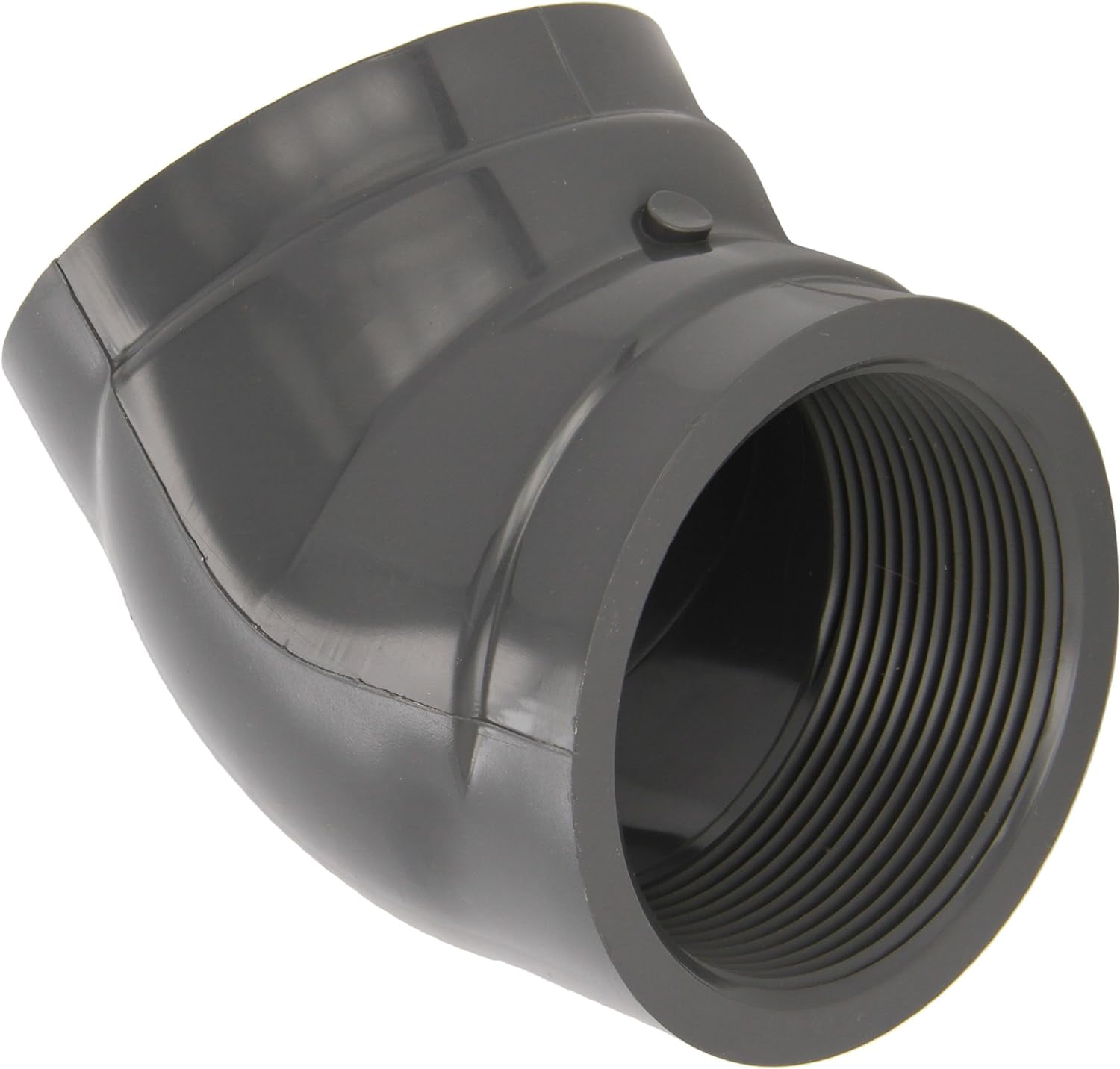 PVC Pipe Fitting, 45 Degree Elbow, Schedule 80, Color Gray, Size 2" NPT Female MPT Set of 2 ...