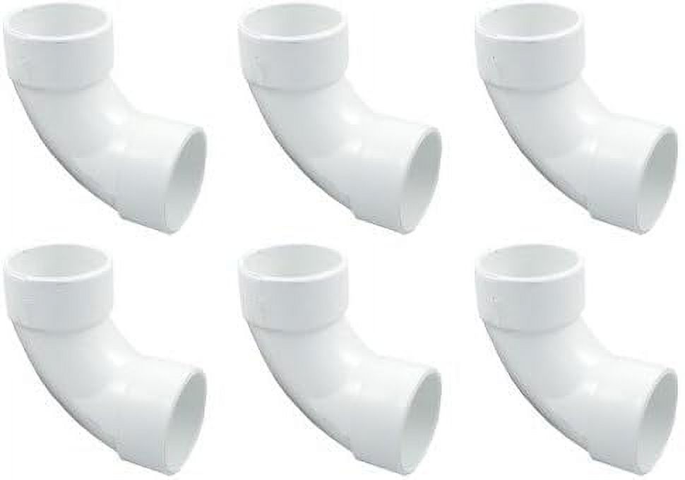 PVC Pipe Fitting, 90 Degree 2" 411-9130 - 6 Pack - Walmart.com