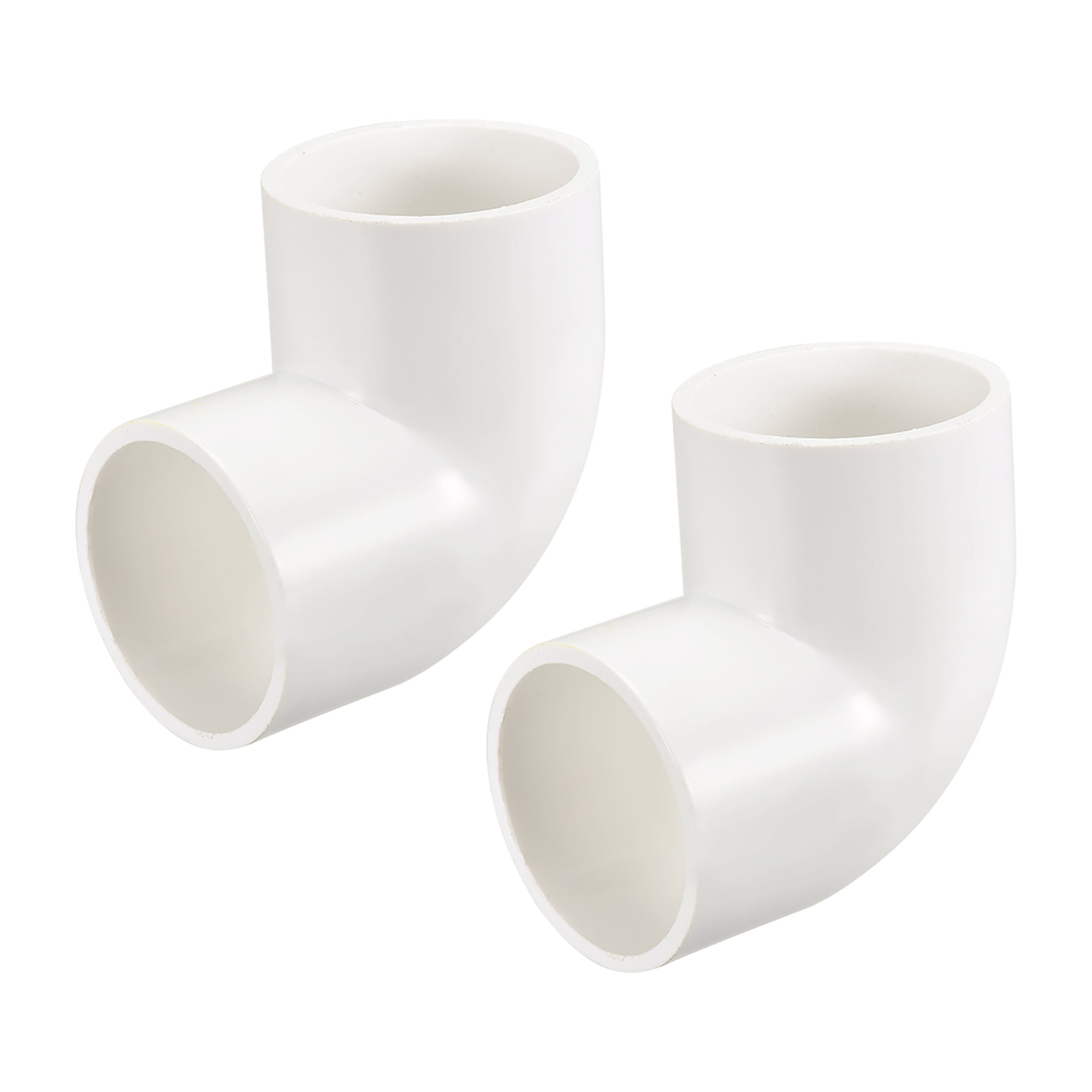 PVC Pipe Fitting,90 Degree Elbow Schedule 40 White 50mm Socket 2pcs ...
