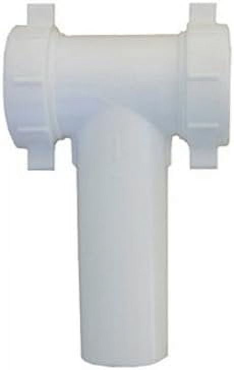 PVC Pipe Fitting, Lavatory/Kitchen Drain Tee, White, 1.5-In. OD Tube x ...