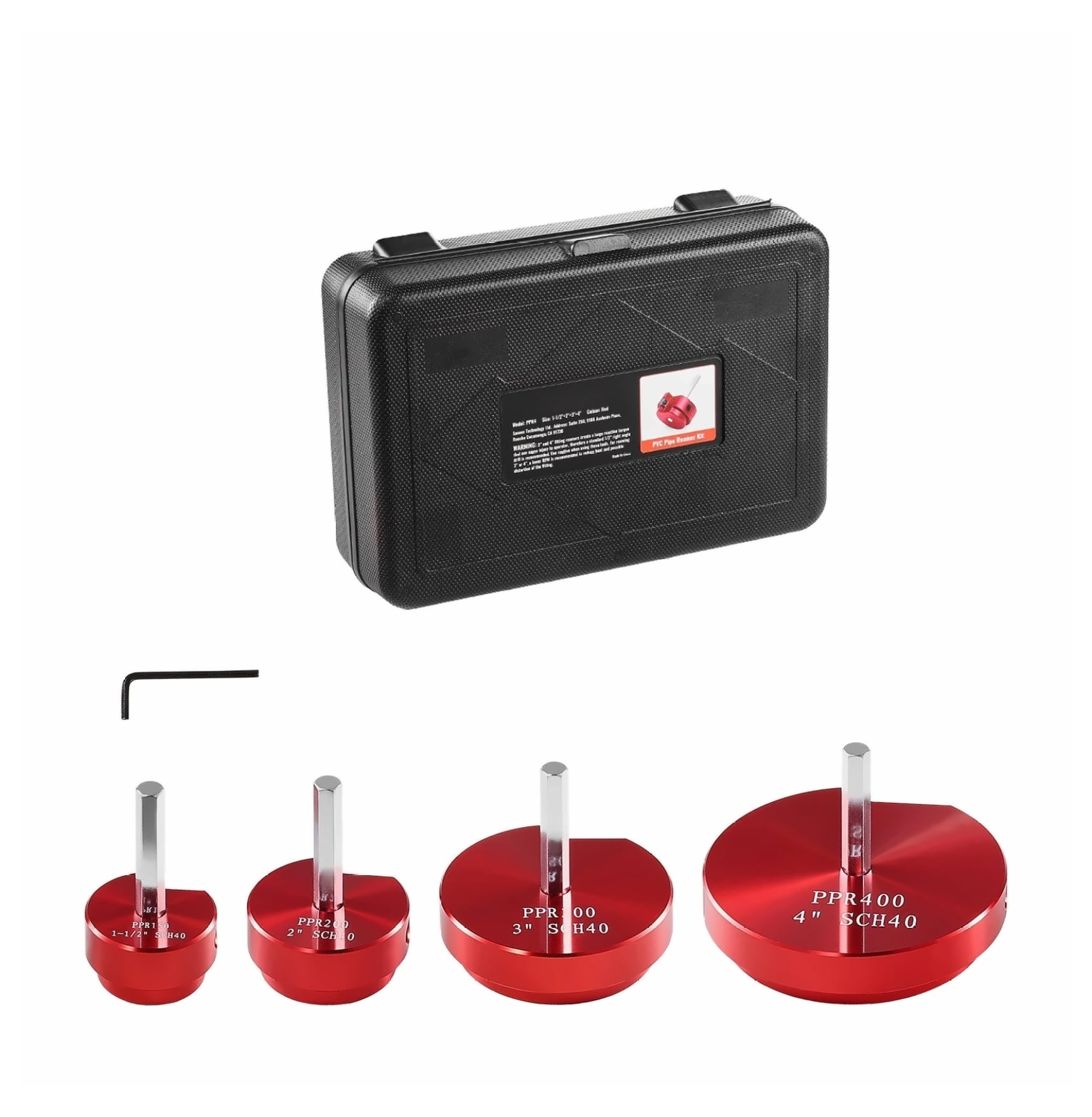 PVC Pipe Reamer Set, 7-Piece Pipe Fitting Socket Saver Tool, Aluminum ...