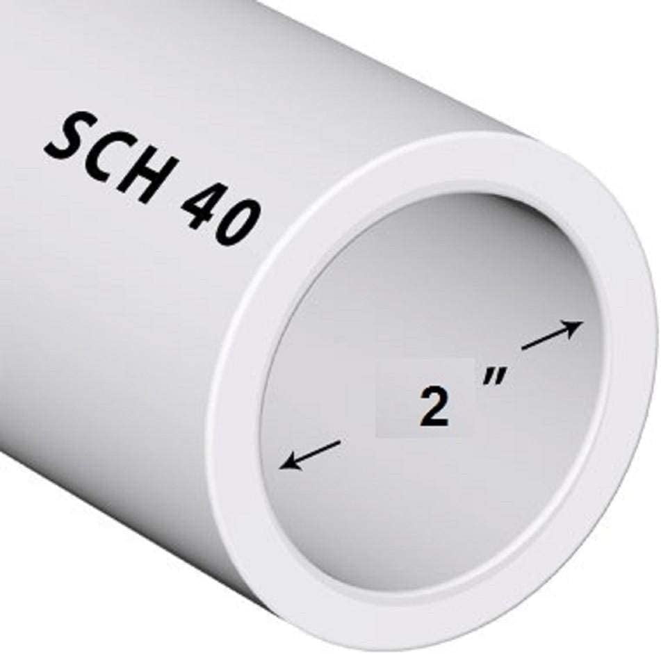 PVC Pipe Sch. 40 2 Inch (2.0) White/PVC / 4 FT - Walmart.com
