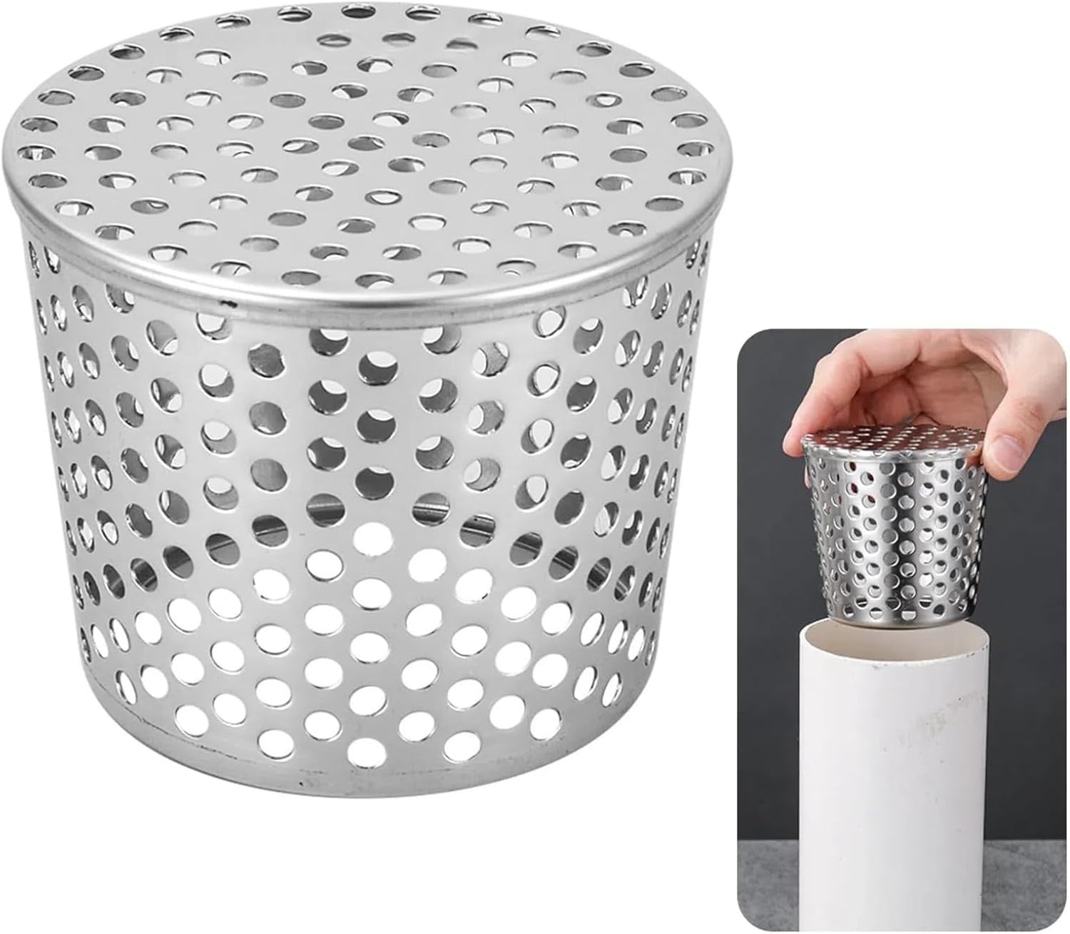 PVC Pipe Sewer, Gutter Guard Filter, Stainless Steel Mesh Vent Cap, 5 ...