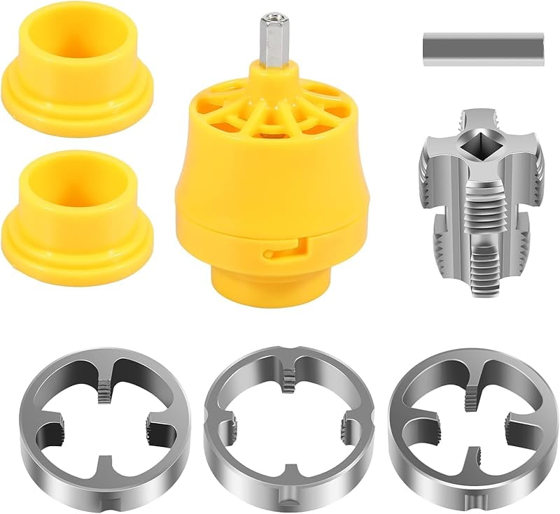 PVC Pipe Threader Kit Compatible Electric Drill, PVC Thread Maker Tool ...