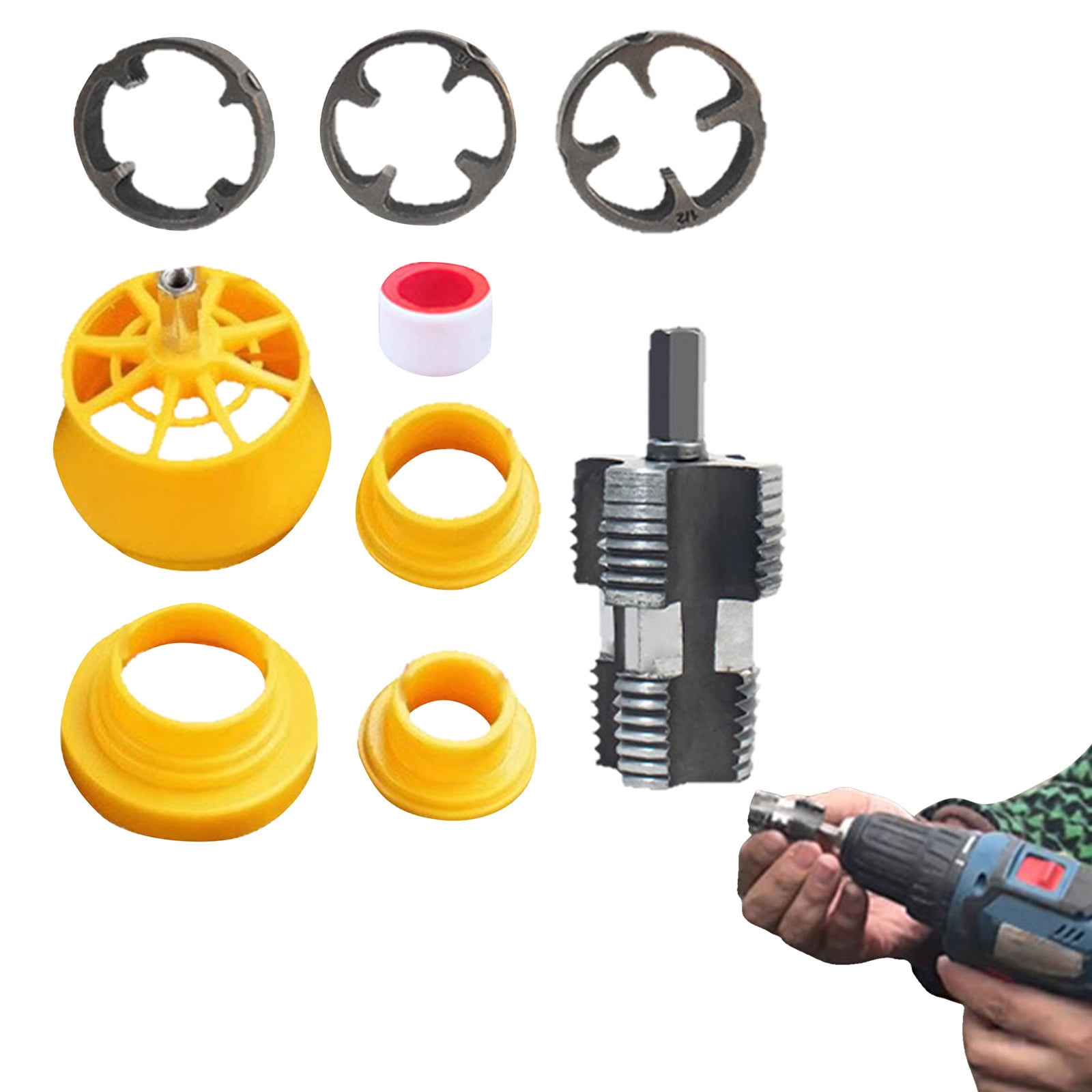 PVC Pipe Threader,PVC Thread Maker Tool for Electric Drill,Plastic Pipe ...