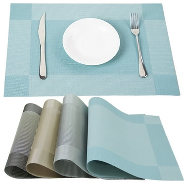 YumSur Set of 6 Placemats,11.8x17.7in PVC Non-Slip Washable Place Mats ...