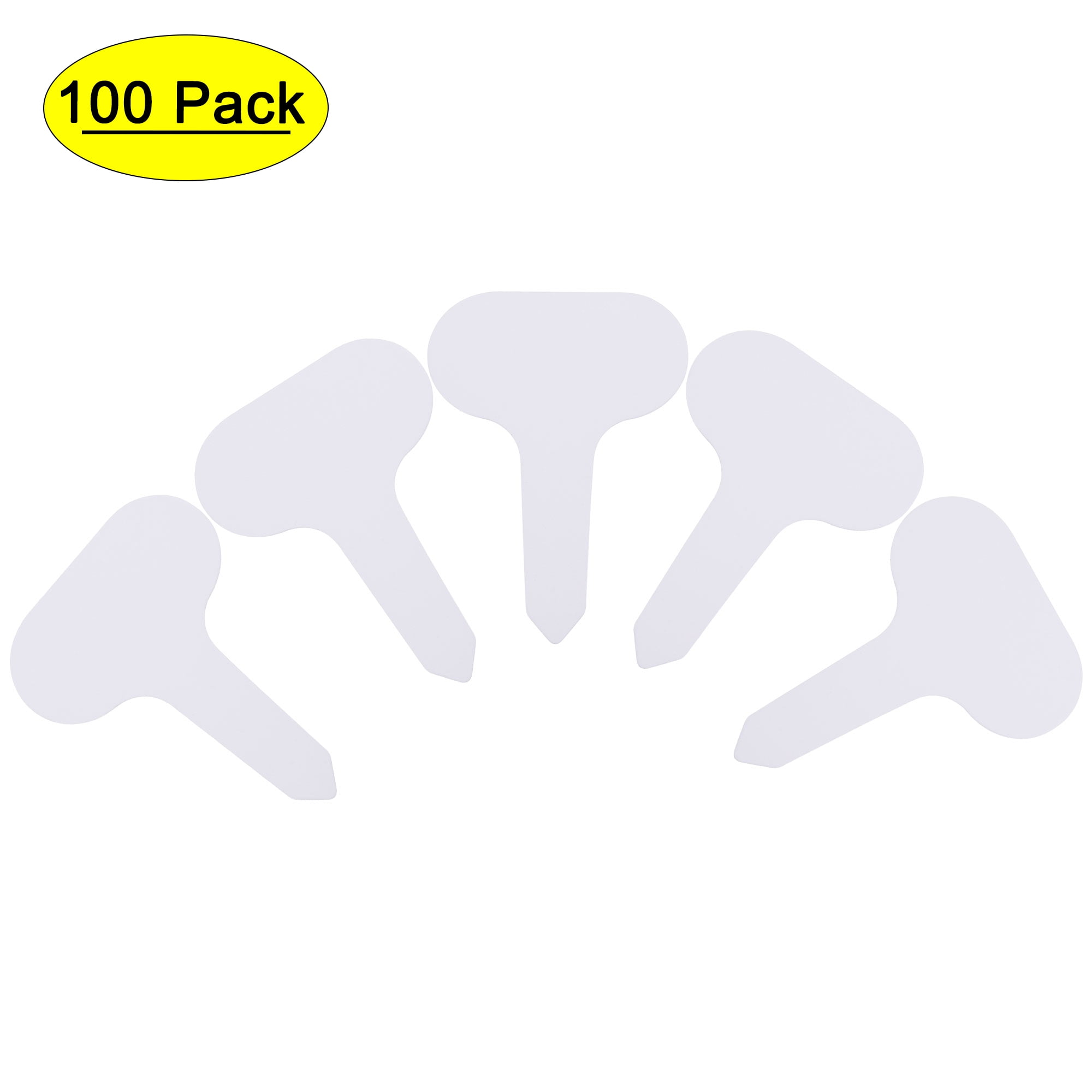 Plant Label Stake T Type 5 x 3cm Water Resistant for Garden White 100 ...