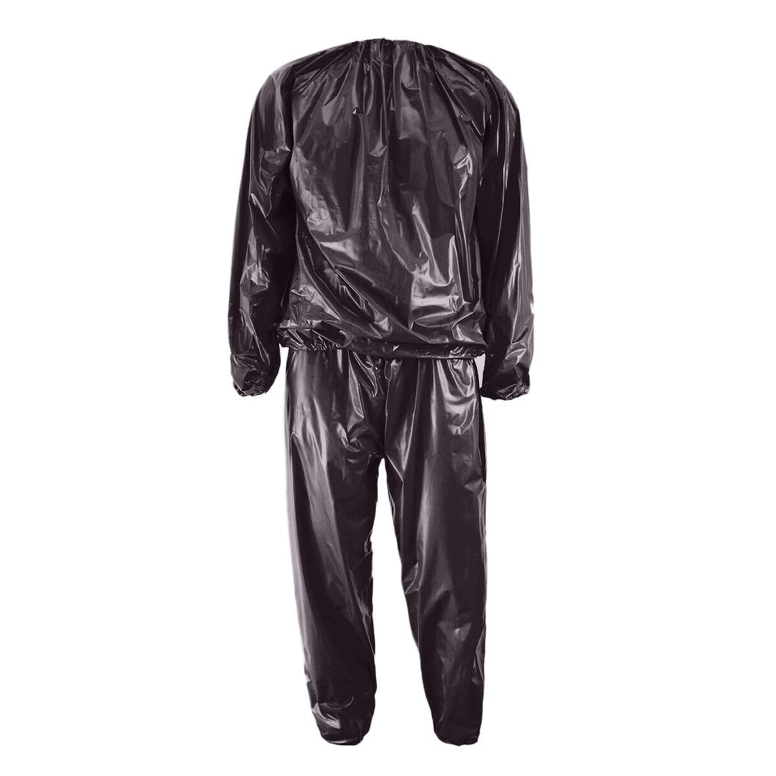 PVC Plastic Sauna Suit Exercise Gym Outfit Boosts Metabolism Fat Burn ...