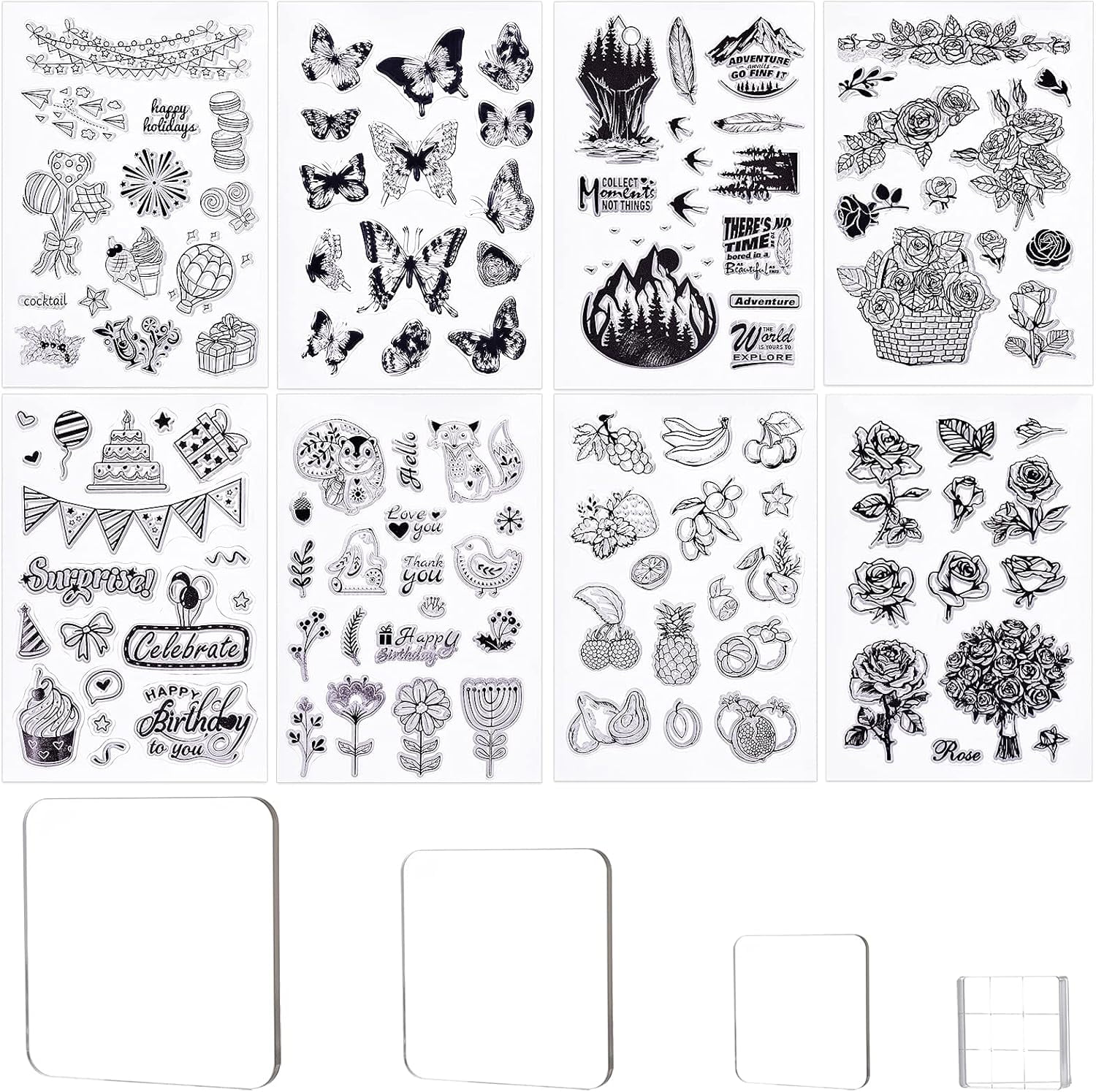 PVC Plastic Stamps for DIY Scrapbooking Photo Album Decorative Cards ...