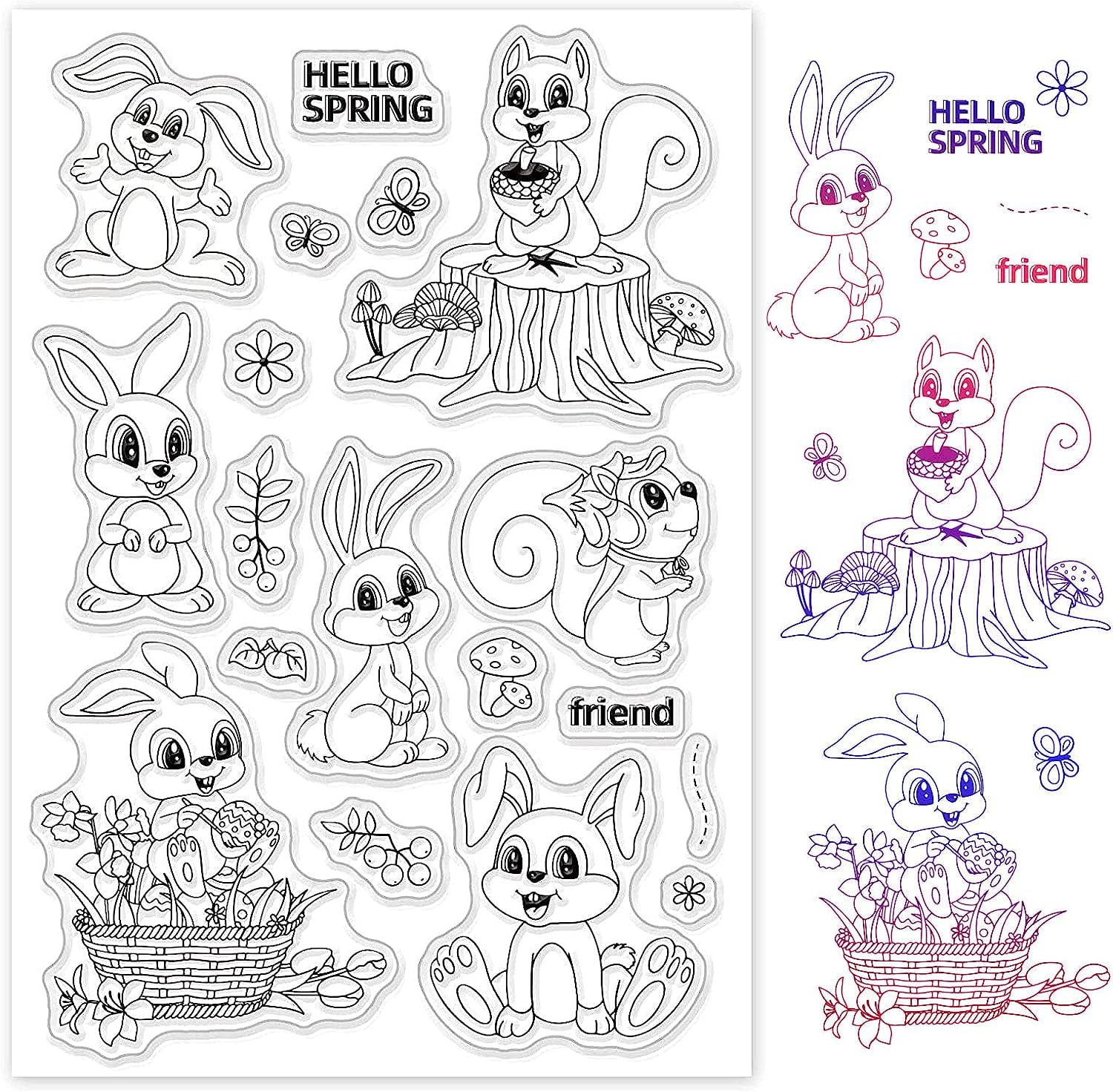 PVC Plastic Stamps for DIY Photo Album Making Stamp Sheets Animal ...