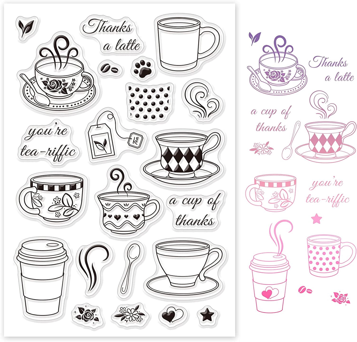 PVC Plastic Stamps for DIY Scrapbooking Photo Album Decorative Cards ...