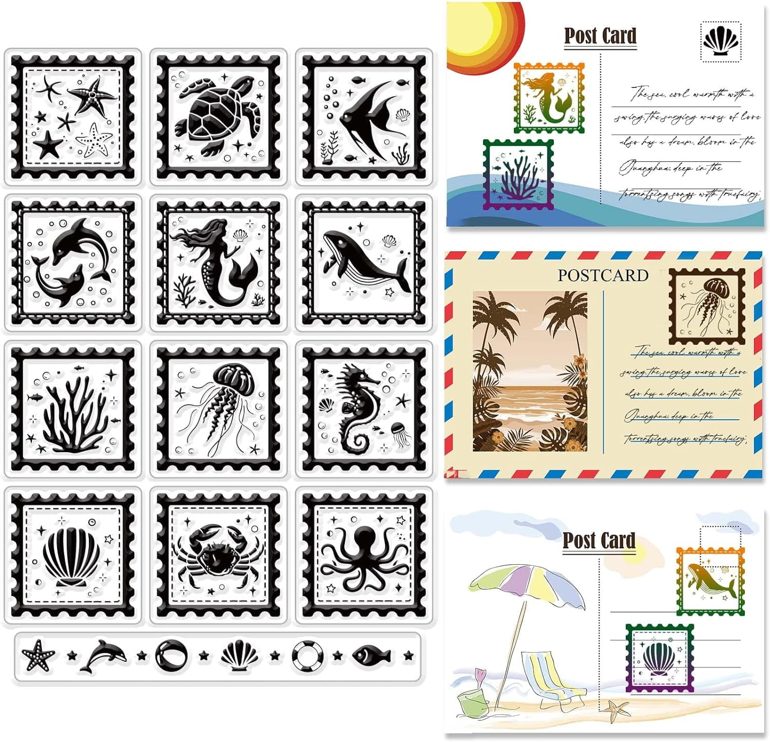 PVC Plastic Stamps for DIY Scrapbooking Photo Album Decorative Cards ...