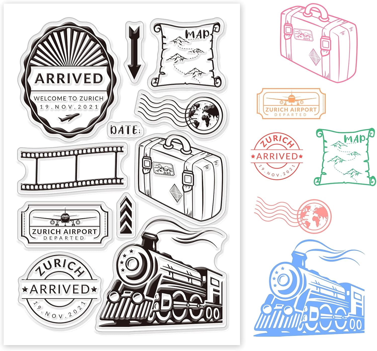 PVC Plastic Stamps for DIY Scrapbooking Photo Album Decorative Cards ...