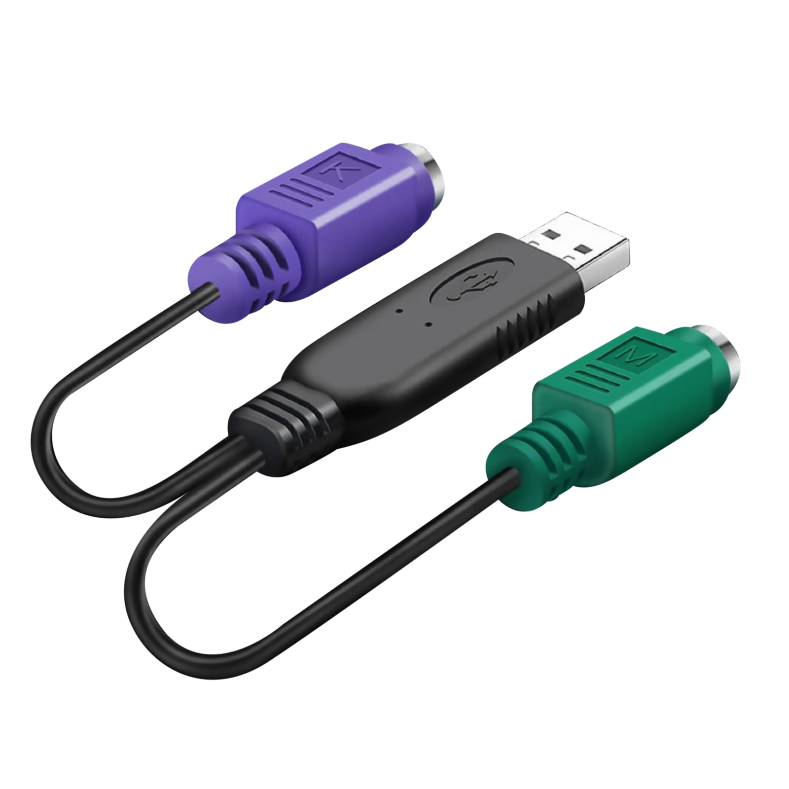 PVC Plug and Play USB Convertor 20CM USB Adapter for PS2 Keyboards Mice ...