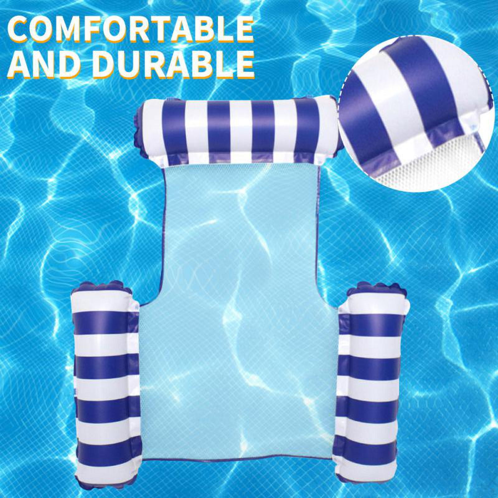 PVC Pool Floating Chair Water Hammock Inflatable Swimming Mattress Sea ...