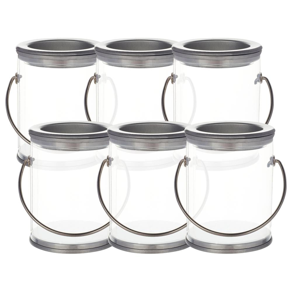 PVC Portable Visual Cylinder with Tinplate Lid and Handle Column Clear ...