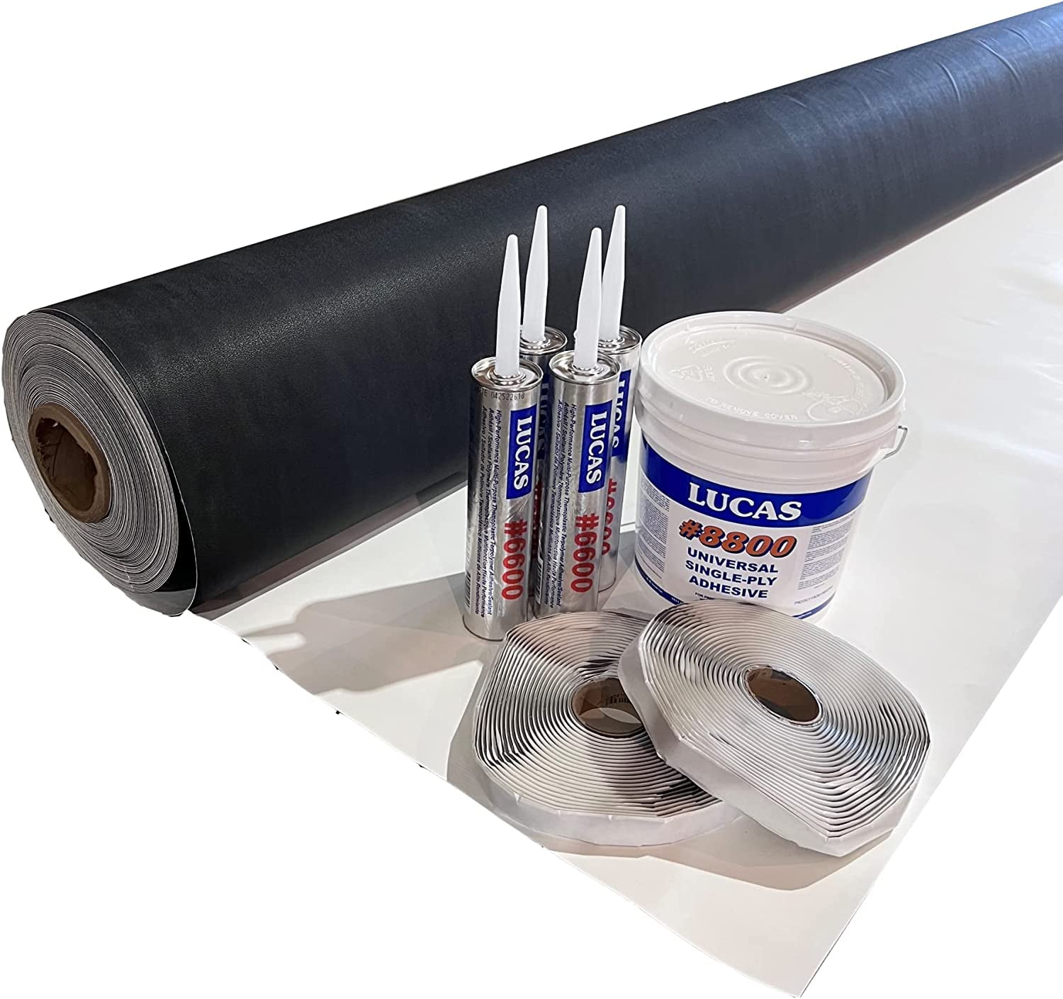 PVC RV Rubber Roof Kit 45 mil-9'6" x 10' - Walmart.com