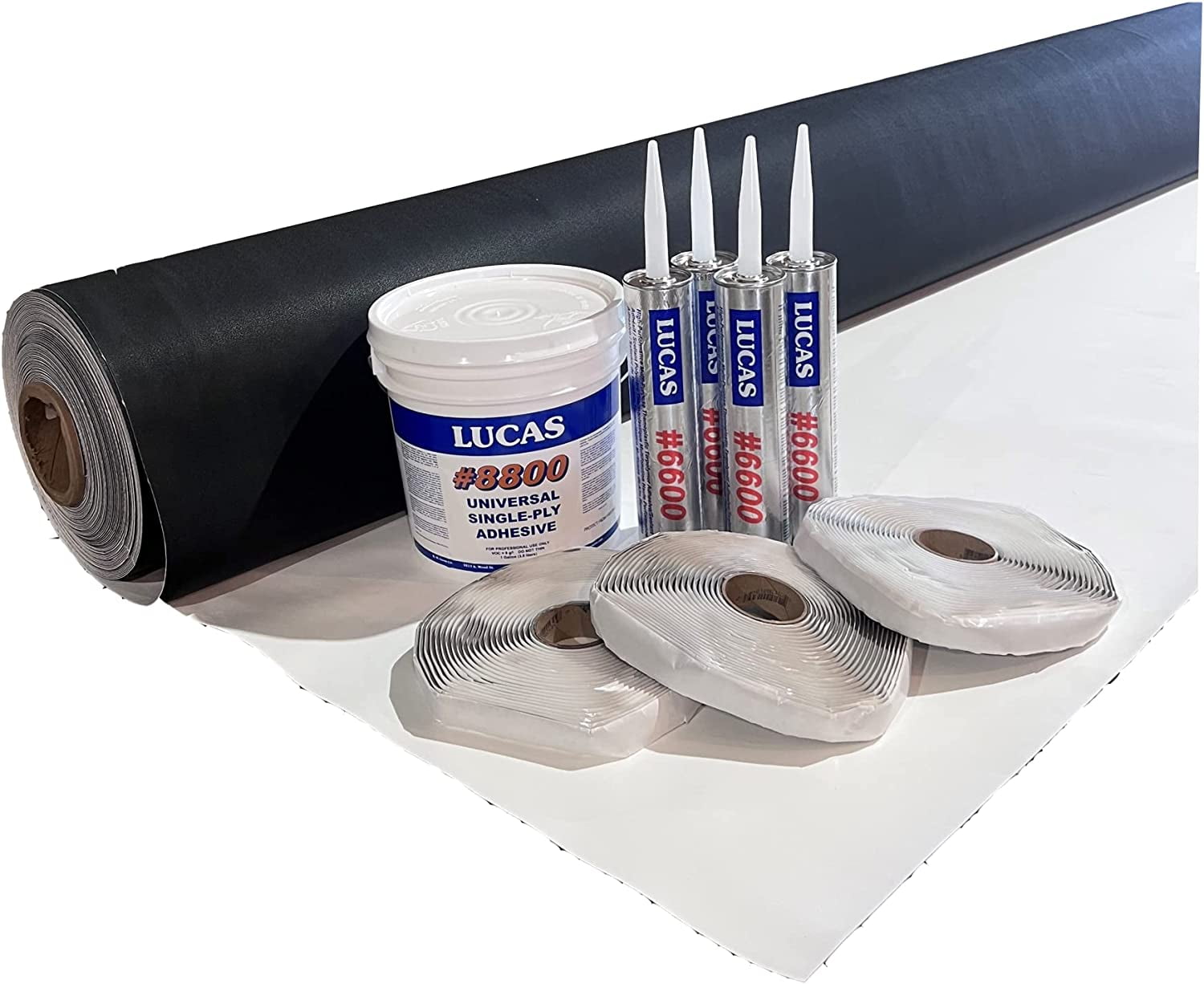 PVC RV Rubber Roof Kit 45 mil-9'6" x 20' - Walmart.com