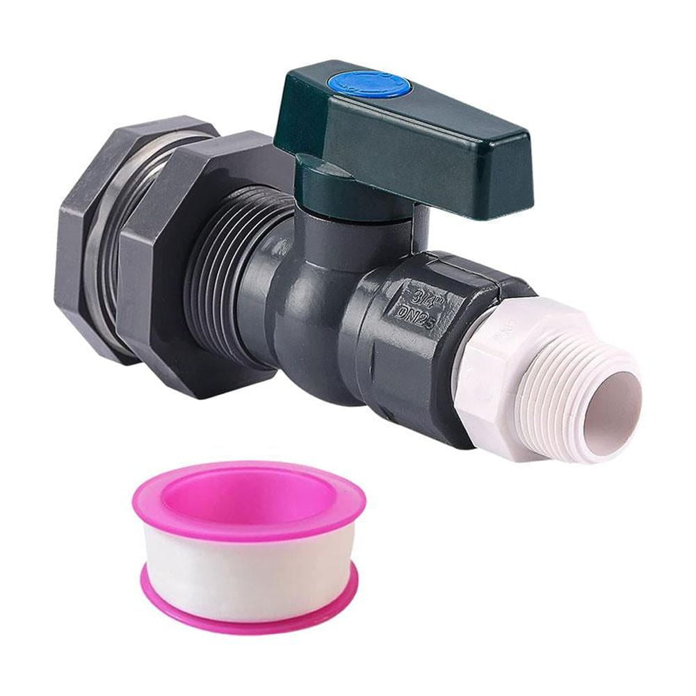 PVC Rain Barrel Diverter Kit 3/4 Inch Valve Spigot With Bulkhead ...
