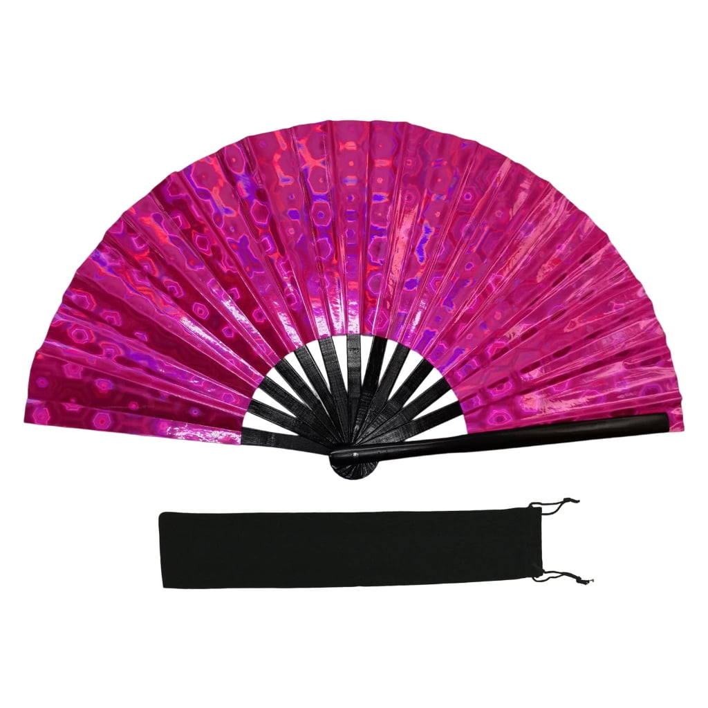 PVC Reflective Colorful Hand Fan Dancing Foldable Fan for Enthusiasts ...