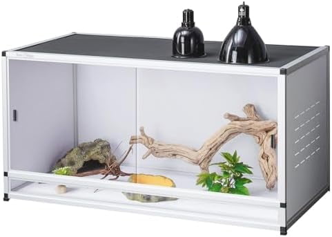 PVC Reptile Enclosure 40x16x16'' Large Reptile Terrarium Habitat Tank ...