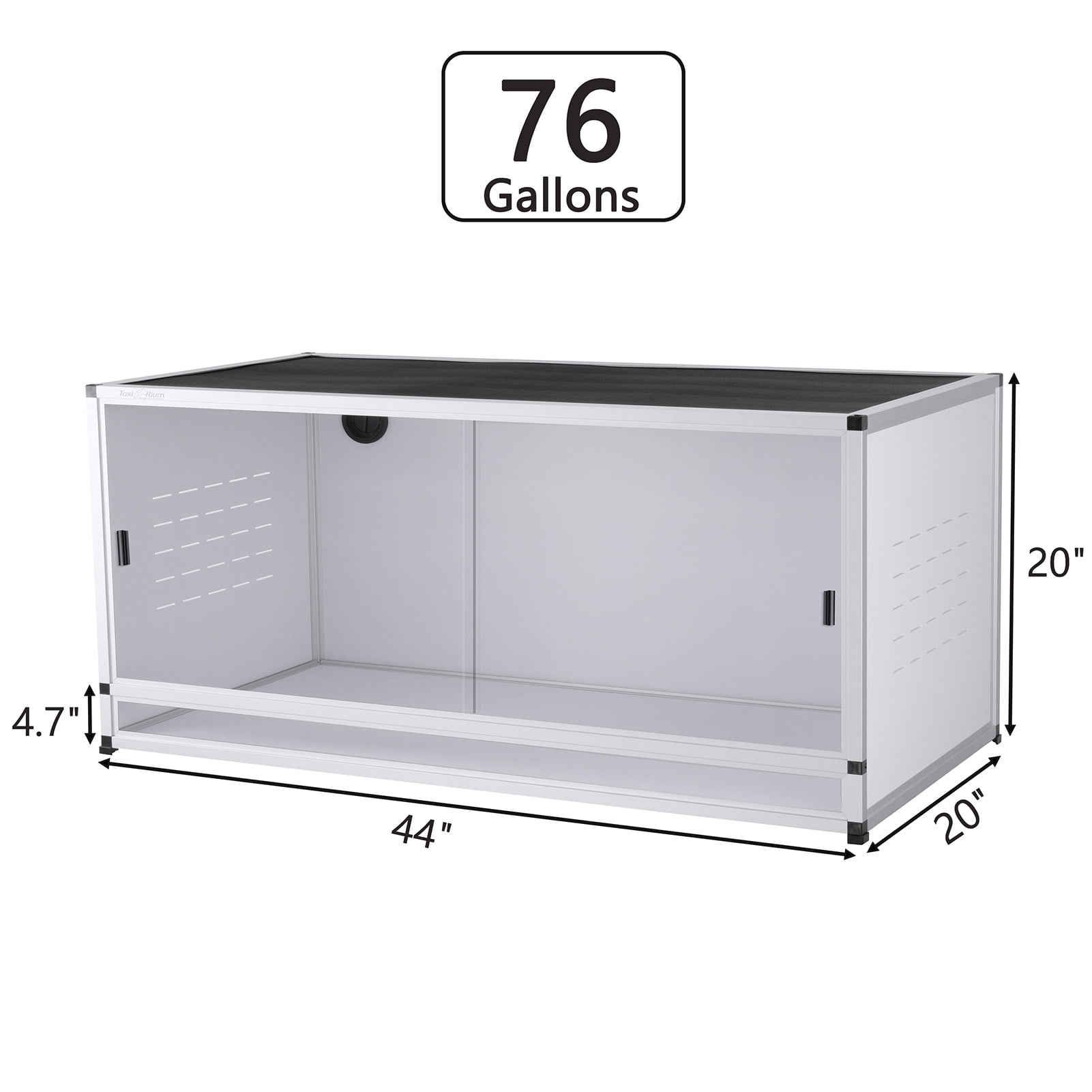 PVC Reptile Enclosure 44''x20''x20'' ToxiRium Large Reptile Terrarium ...