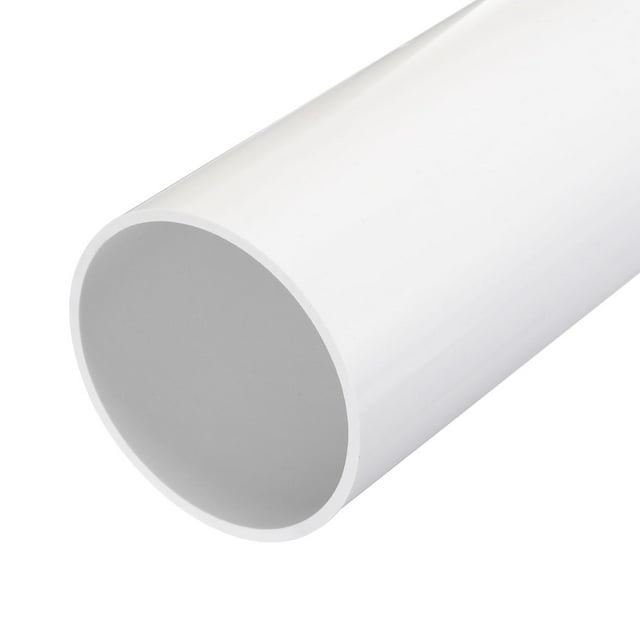 PVC Rigid Round Pipe 101.6mm(4") ID 110mm OD 350mm White for Water Pipe Crafts Cable Sleeve ...