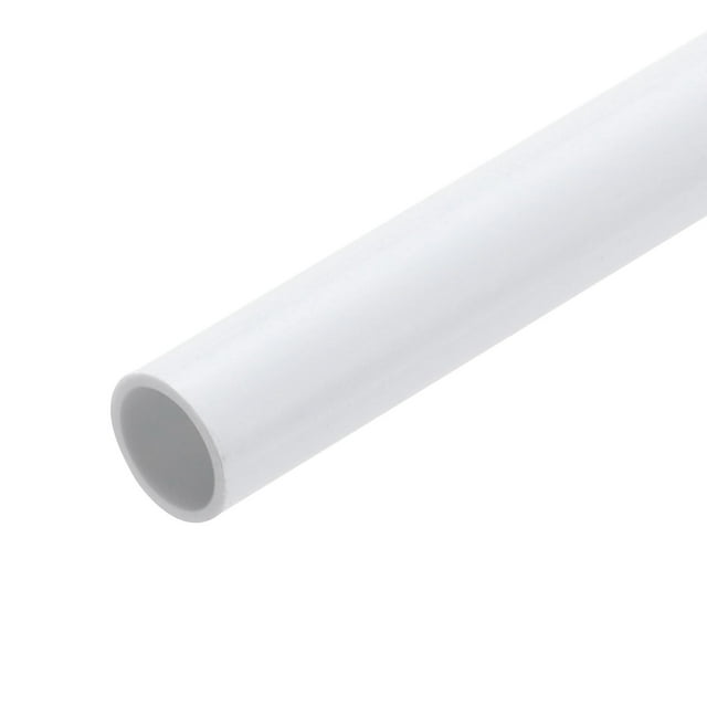 PVC Rigid Round Pipe 10mm ID 12mm OD 9" Length White High Impact for Water Pipe, Crafts, Cable ...
