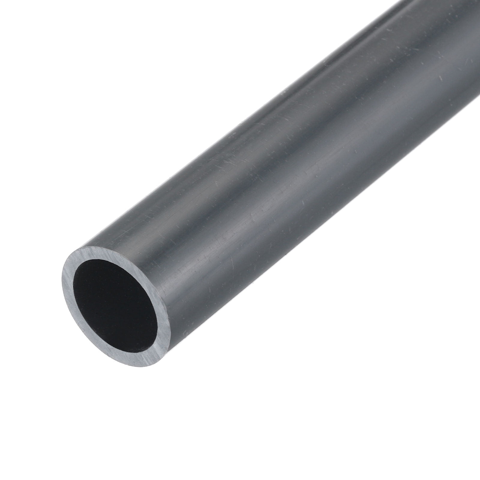 PVC Rigid Round Pipe 16.6mm ID 22mm(7/8") OD 350mm Dark Grey for Water ...