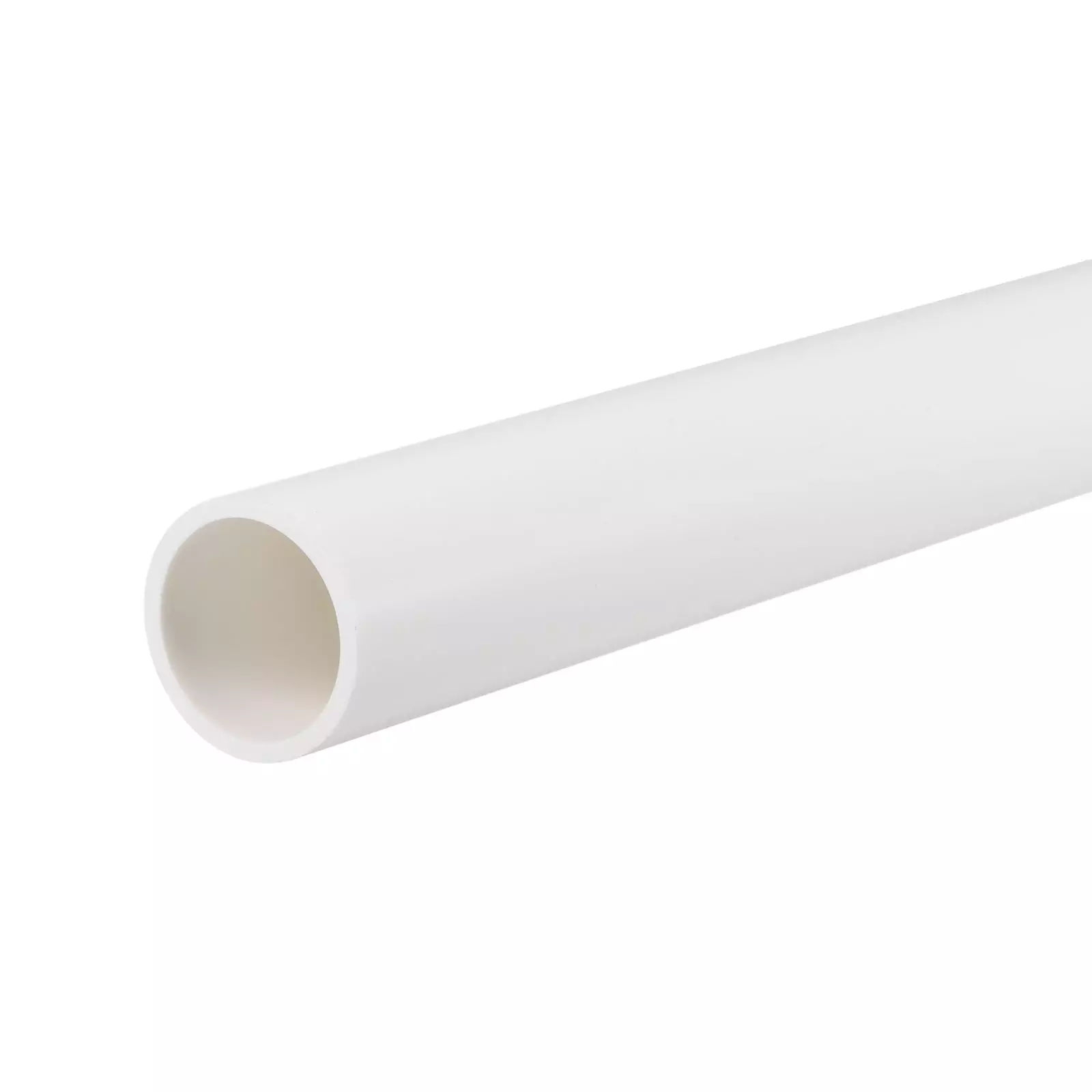 PVC Rigid Round Pipe 21mm ID 25mm OD 0.35m White High Impact - Walmart.com