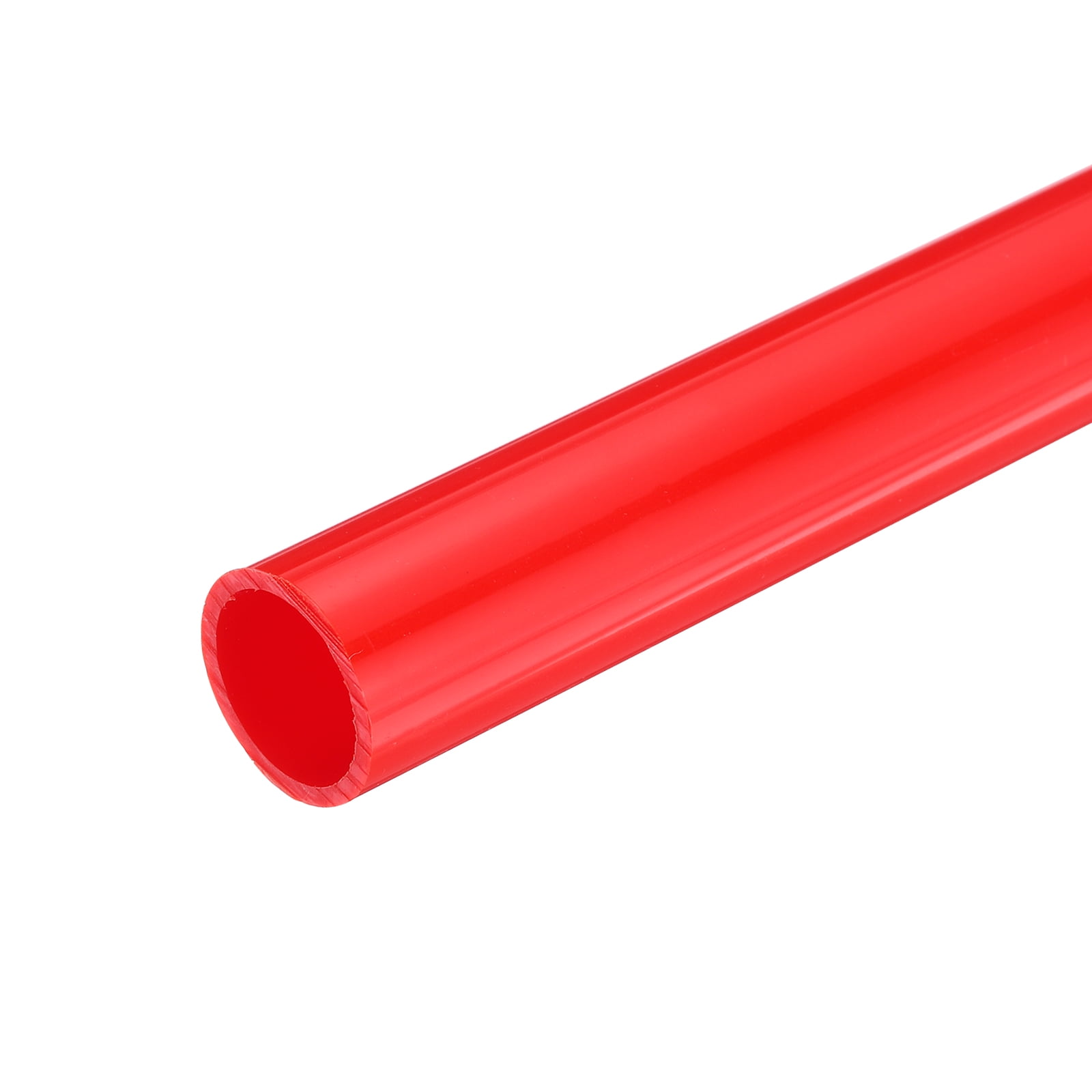 PVC Rigid Round Pipe 21mm ID 25mm OD 20cm/8" Length Red High Impact for ...