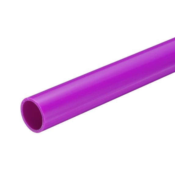 Uxcell Rigid Round Pipe 21mm ID 25mm OD 330mm/13" Purple High Impact ...