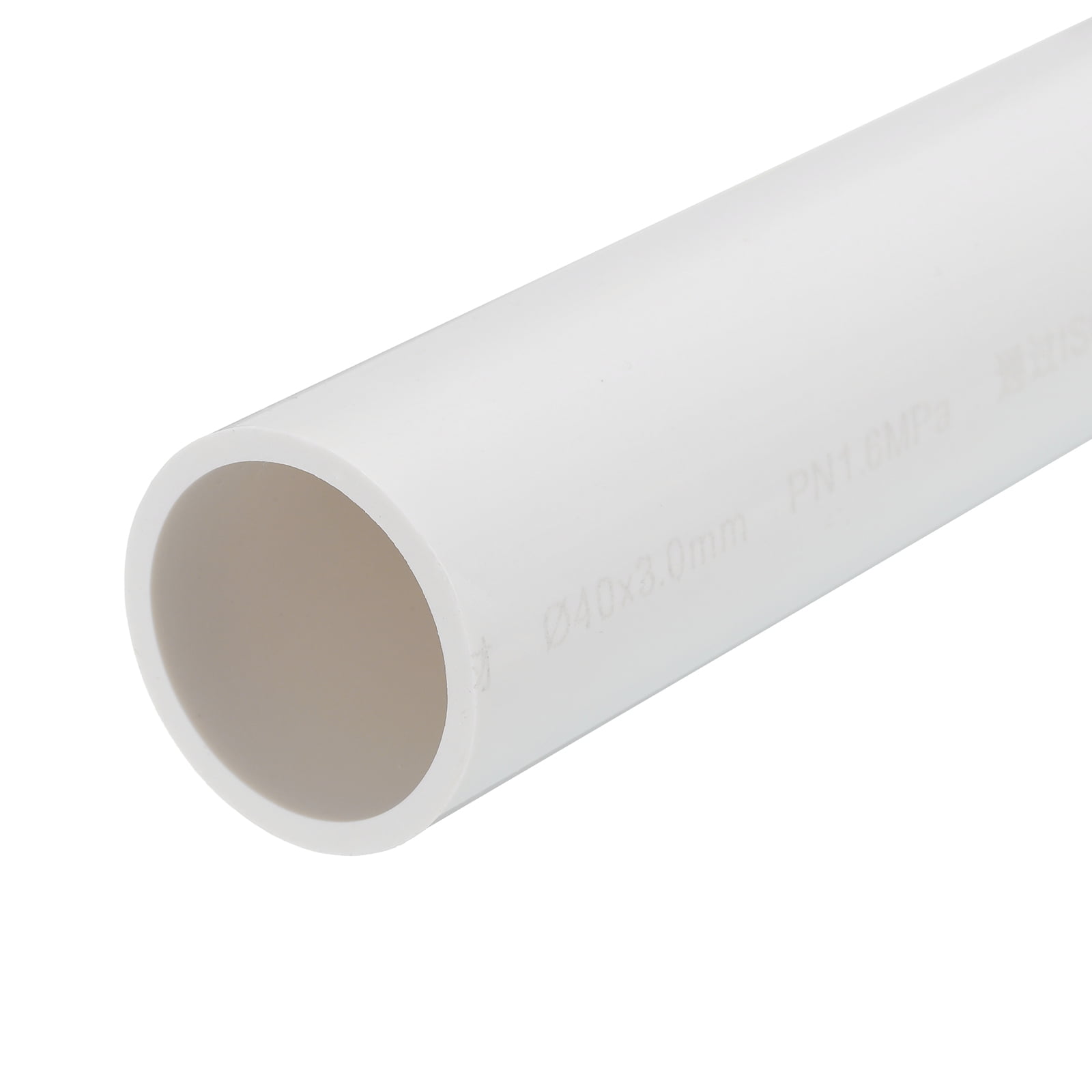 PVC Rigid Round Pipe 34mm ID 40mm OD 350mm White High Impact for Water ...