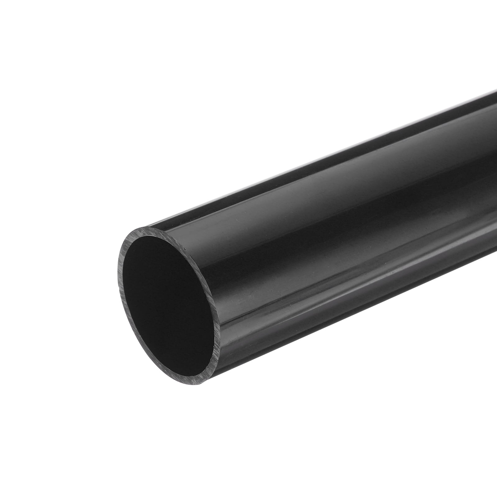 PVC Rigid Round Pipe 45.2mm ID 50mm OD 20cm/8" Length Black High Impact ...